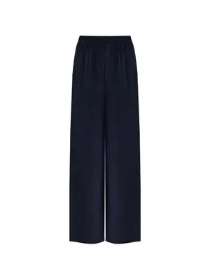 Max Mara Silk Crepe De Chine Wide Leg Trousers - Multicolor