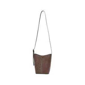 Etro Paisley Print Calf Leather Satchel - Red