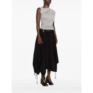 VIVIENNE WESTWOOD Grey Jersey Orb Embroidery Top - Gray