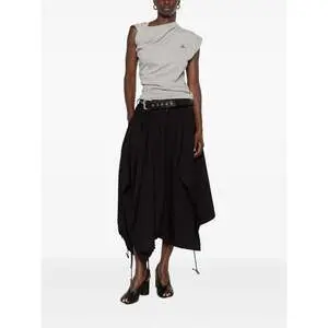 VIVIENNE WESTWOOD Grey Jersey Orb Embroidery Top - Gray