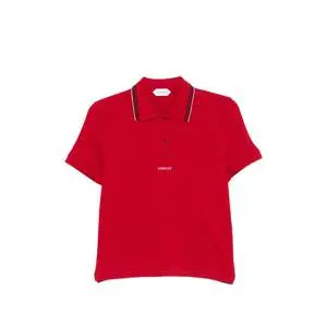 Versace Short Sleeve Polo Shirt - Red