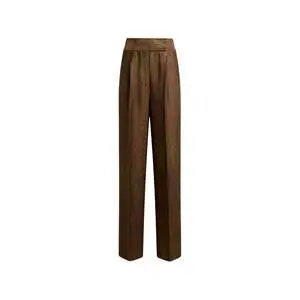 Etro Tailored Paisley Jacquard Trousers - Brown