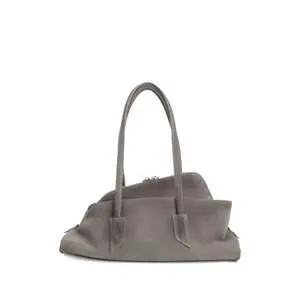 Attico Grey Suede Shoulder Bag