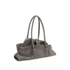 Attico Grey Suede Shoulder Bag