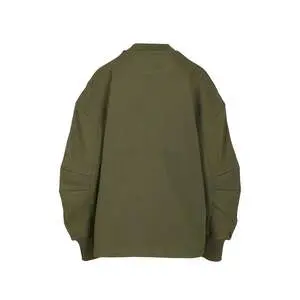 Attico High Neck Long Sleeve Sweatshirt With Embroidered Logo