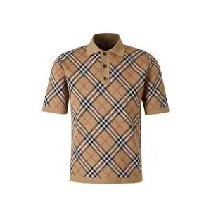 Burberry Neutrals Polo Shirts - Cream