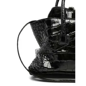 Attico Leather Croc Effect Tote Bag