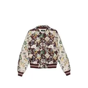 Amiri Floral Embroidered Bomber Jacket - Brown
