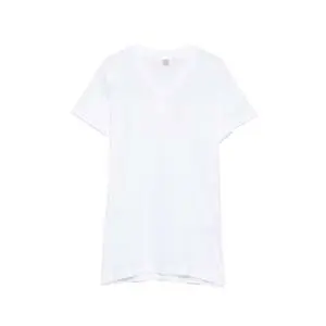 TOTEME Cotton-silk Blend Short Sleeve Top - White