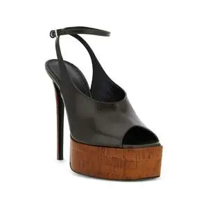 Attico Open Toe Ankle Strap Platform Stiletto Heels