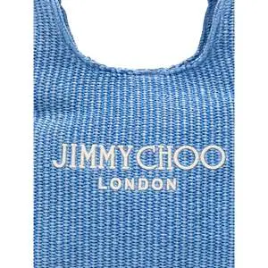 JIMMY CHOO Raffia Shoulder Bag