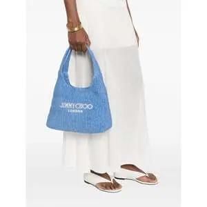 JIMMY CHOO Raffia Shoulder Bag