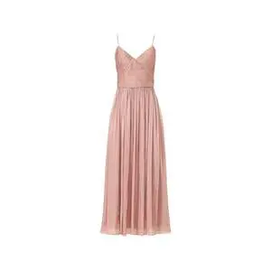 Costarellos Spaghetti Strap V-neck Georgette Gown - Pink