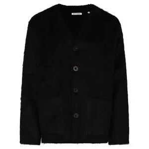 Our Legacy Textured V-neck Cardigan - Black