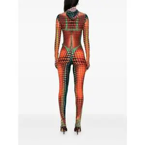 JEAN PAUL GAULTIER Multicolour Dotted Pattern Zip Fastening Jumpsuit
