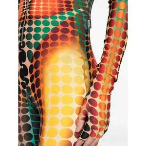 JEAN PAUL GAULTIER Multicolour Dotted Pattern Zip Fastening Jumpsuit