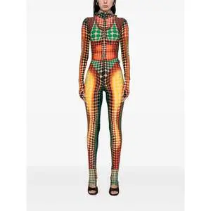 JEAN PAUL GAULTIER Multicolour Dotted Pattern Zip Fastening Jumpsuit