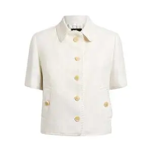 Etro Neutrals Jackets Cropped Jackets - Cream