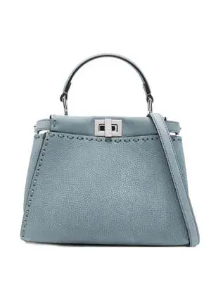 Fendi Peekaboo Iseeu Mini Suede Bag - Blue
