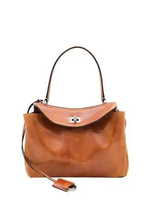 Balenciaga Rodeo Small Lambskin Handbag - Brown