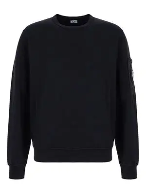 C.P. COMPANY Crewneck Sweatshirt With Logo Badge - Blue