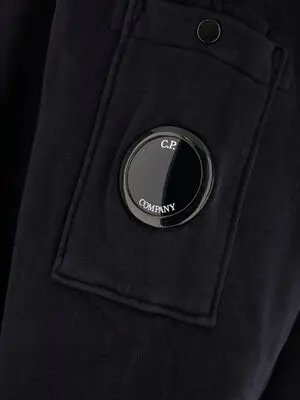C.P. COMPANY Crewneck Sweatshirt With Logo Badge - Blue