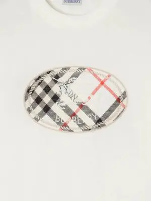 Burberry Cotton T-shirt With Knight Stamp - White