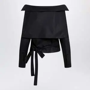 Balenciaga Off-shoulder Wrap Shirt