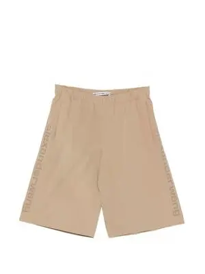 Alexander Wang Perforated Logo Wide Leg Shorts