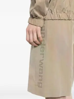 Alexander Wang Perforated Logo Wide Leg Shorts