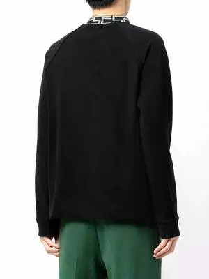 Shiatzy Chen Embroidered Mock Neck Long Sleeve Sweatshirt