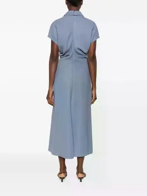 Brunello Cucinelli Gathered-waist Midi Dress
