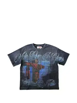 VALE FOREVER Washed-effect Graphic-print T-shirt