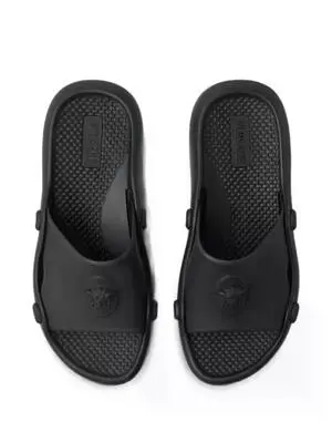 Versace Nettuno Rubber Slides - Black