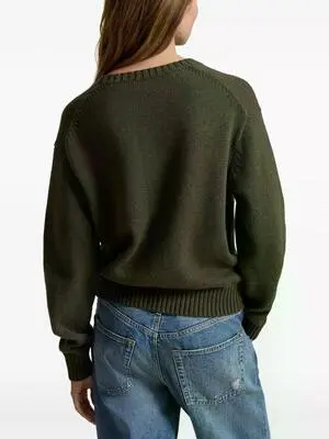 Polo Ralph Lauren Embroidered Cotton Crewneck Sweater