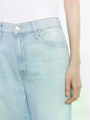 MOTHER Faded Effect Wide Leg Jeans
