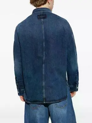 Givenchy Logo-patch Denim Shirt