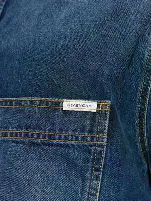 Givenchy Logo-patch Denim Shirt