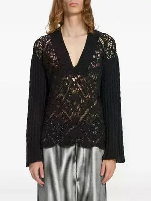 ANN DEMEULEMEESTER Chunky Open-knit Sweater
