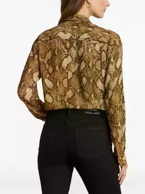 Ralph Lauren Python Print Georgette Shirt