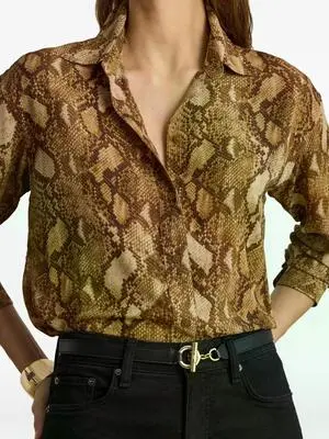 Ralph Lauren Python Print Georgette Shirt