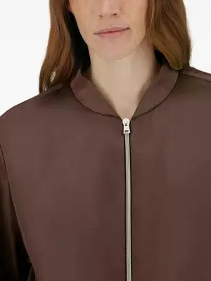 Herno Zip-up Satin Bomber Jacket
