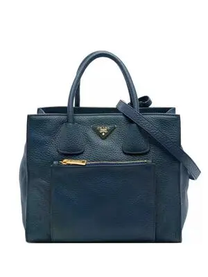 Prada Vitello Daino Convertible Tote Satchel