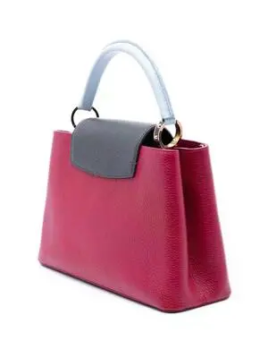 LOUIS VUITTON Tricolor Capucines Pm Satchel - Red