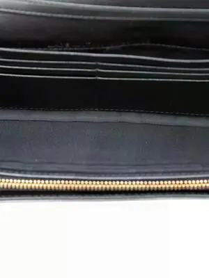 Dior 2012 Patent Cannage Lady Wallet On Chain Handbag - Black