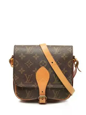 LOUIS VUITTON Monogram Cartouchiere Pm Crossbody Bag - Brown