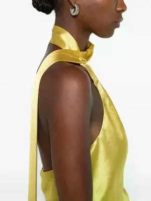 Staud Estelle One-shoulder Draped Maxi Dress - Yellow
