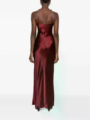 Staud Cadence Beaded Halterneck Maxi Dress