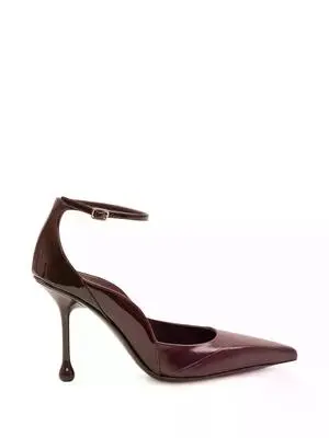 JIMMY CHOO Quinci Pointed-toe Ankle-strap Pumps - Red