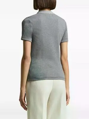 Peserico Ribbed Knit V-neck T-shirt